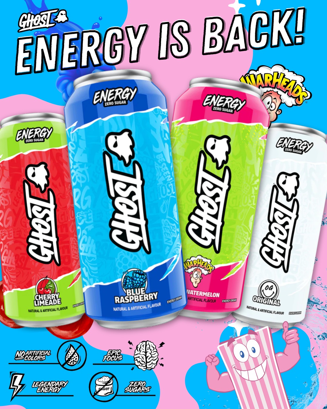 GHOST Energy is back in 4 LEGENDARY flavours! - The Protein Pick and Mix