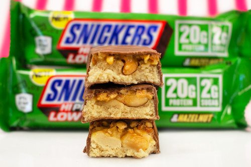 Snickers Hi-Protein Low Sugar Hazelnut Bar - Official Mars - Protein ...