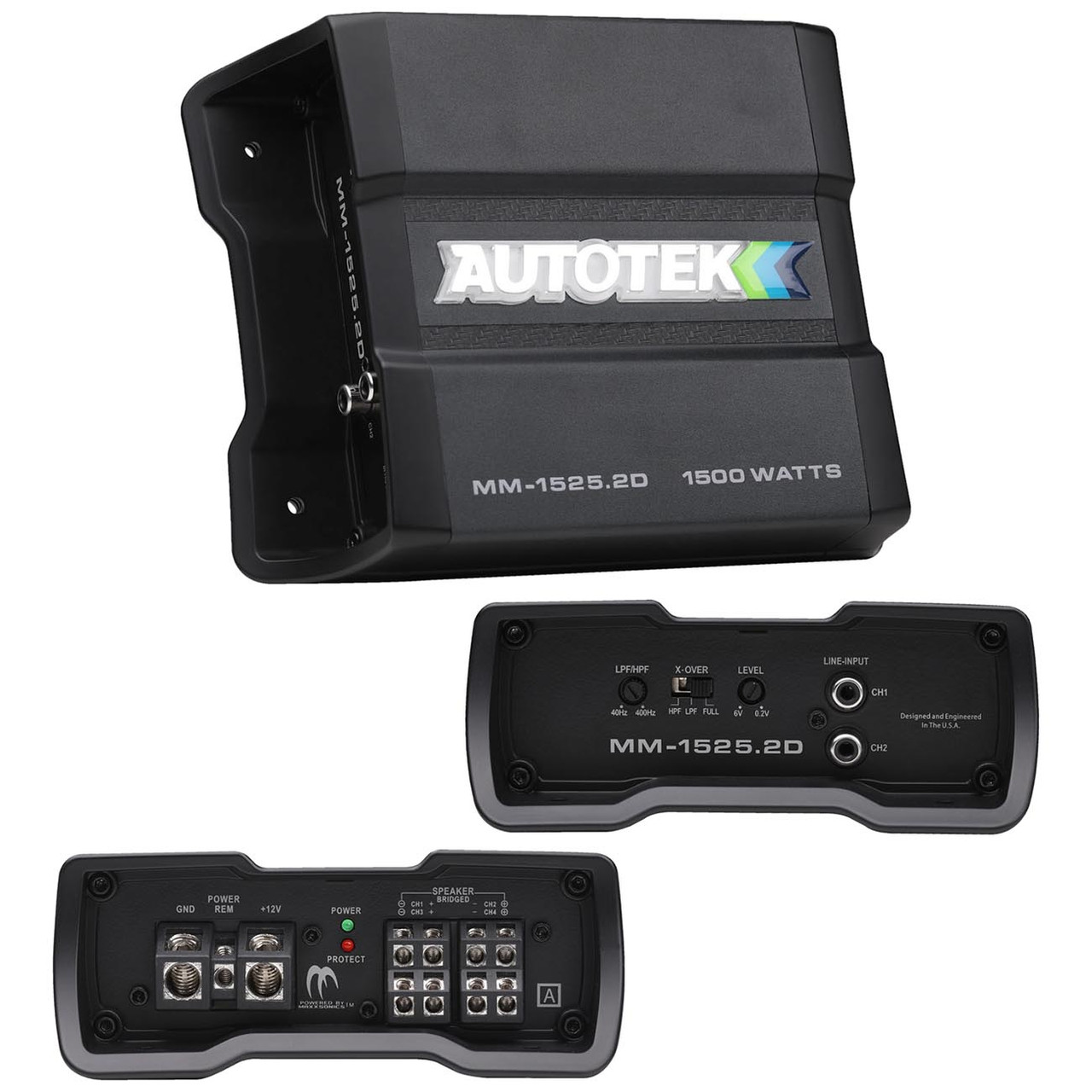 Autotek MM-1525.2D | Mean Machine 1500W Max 2 Channel Full Range Amplifier