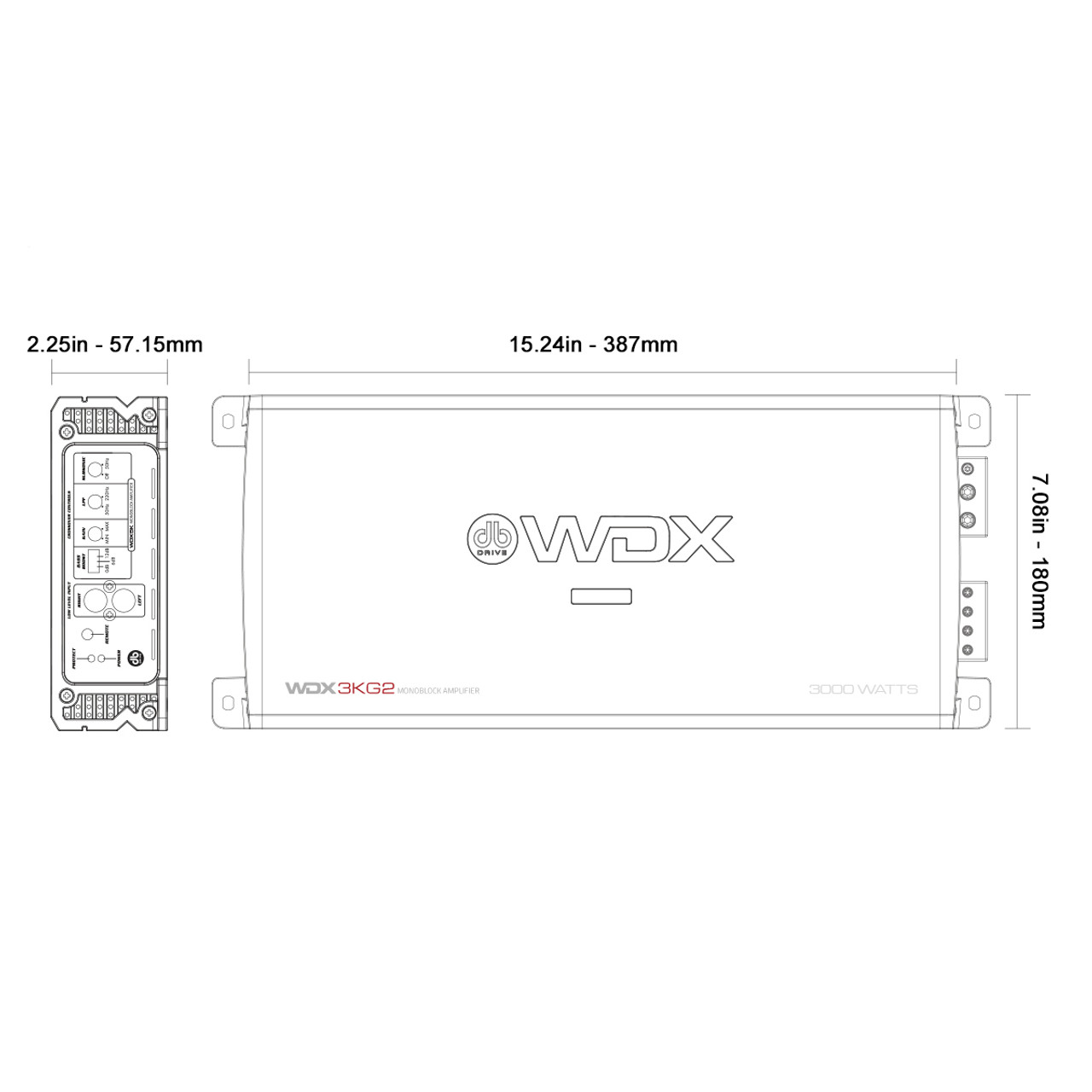 DB Drive WDX 3KG2 | 3000W Monoblock Subwoofer Amplifier