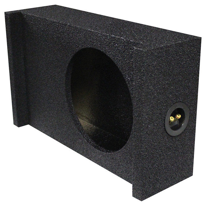 QBomb QBSHALLOW12DF | 12 Inch Sealed Shallow Slim Subwoofer Box | Down Fire
