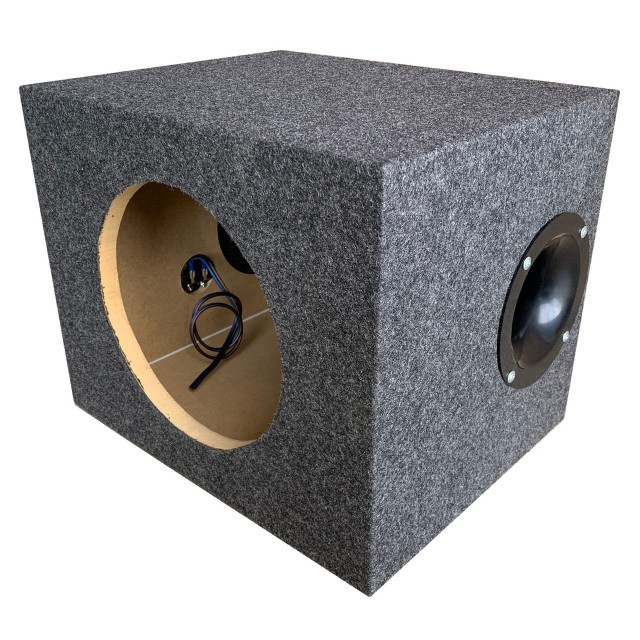 Single 10 Inch 35 Hz Aero Port Vented Heavy-Duty Subwoofer Box | Grey ...