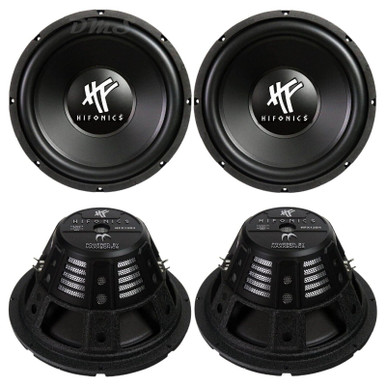 Hifonics HFX12D4BK | 12 Inch 800W DVC 4 Ohm Subwoofers | HFX 12" (4 Pack)