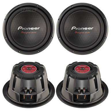 Pioneer Champion TS-A301D4 | 12 Inch 1600W DVC 4 Ohm Subwoofers (4 Pack)