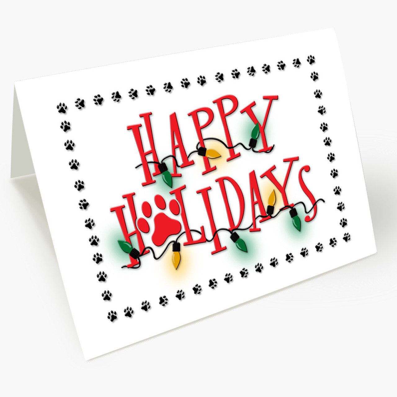 Paw Prints Recycled Christmas Card - Dog Christmas Cards Paw Prints Recycled Christmas Card - Dog Christmas Cards