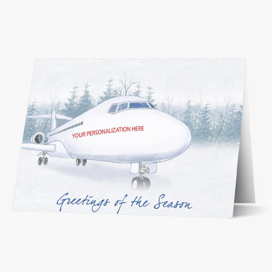 Air Time Aviation Christmas Card - Airplane Holiday Cards