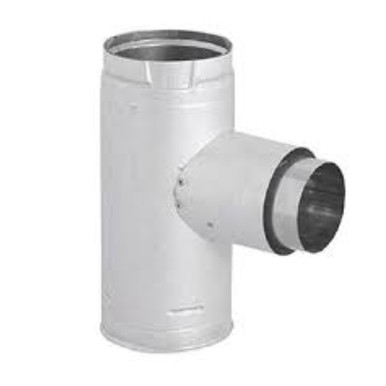 PelletVent Pro Increaser Adapter Tee w/ Clean-Out Tee Cap