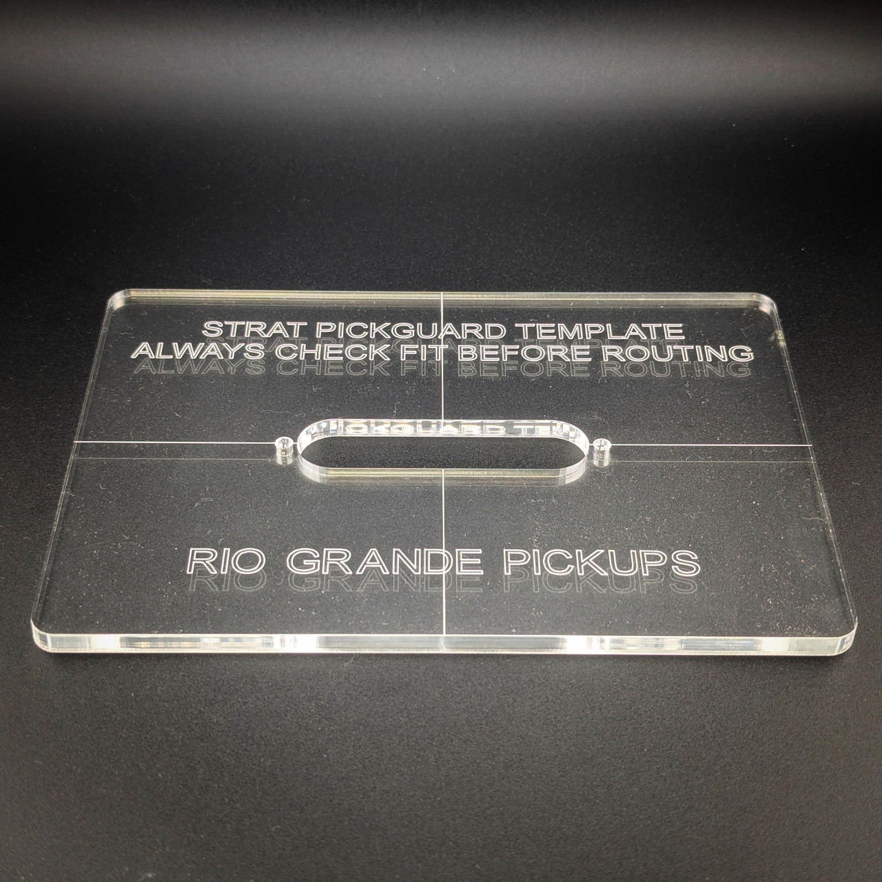 Strat Pickguard Routing Template - Rio Grande Pickups