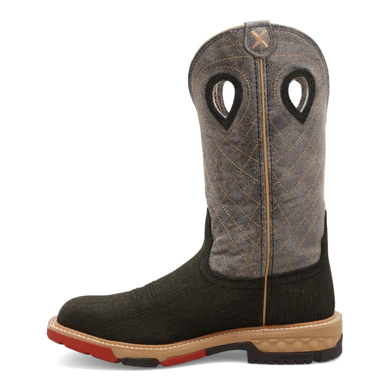 Twisted X Mens 12in Alloy Toe With Cellstretch Rubberized Western Work Boot