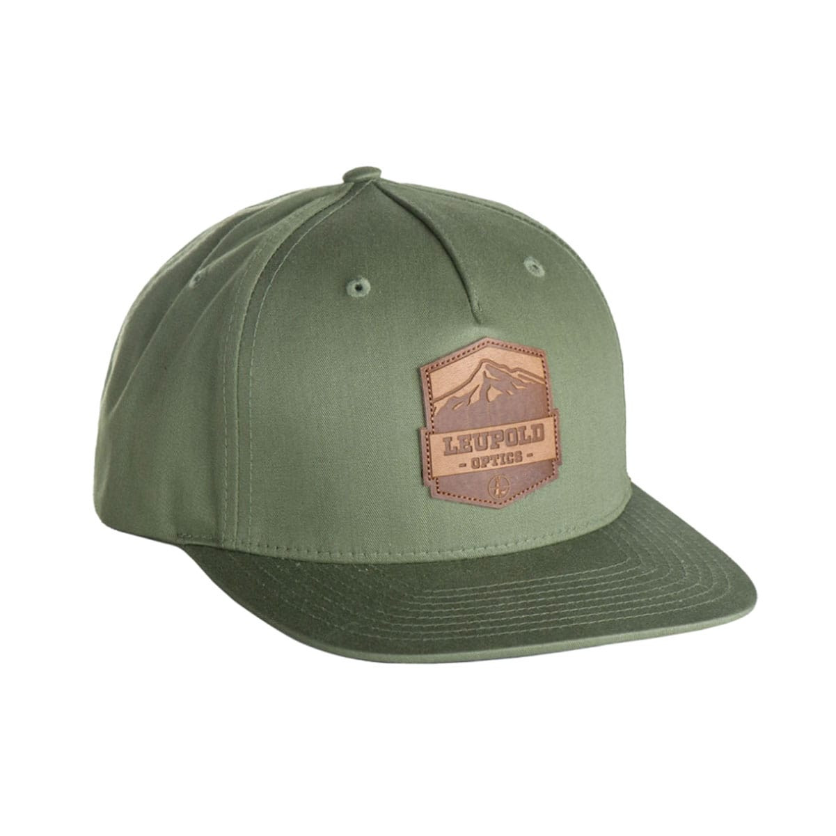 LEUPOLD Mountain Leather Patch Army Olive Hat 180420