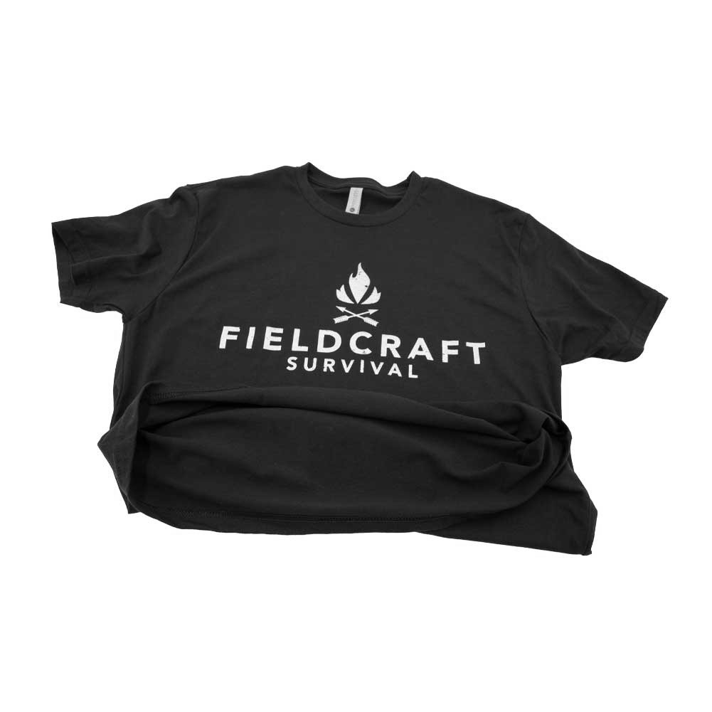 FIELDCRAFT SURVIVAL Logo Black T-Shirt FCS-102B