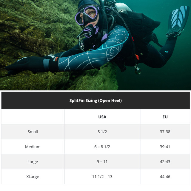 ATOMIC AQUATICS Full Foot Split Fin