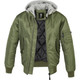 BRANDIT Mens MA1 Hooded Bomber Jacket 3150