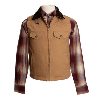 WYOMING TRADERS Men's Cody Regular Tan Concealed Carry Vest CCT