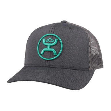 HOOEY O-Classic Turquoise Hooey Logo Gray Cap 2109T-GY