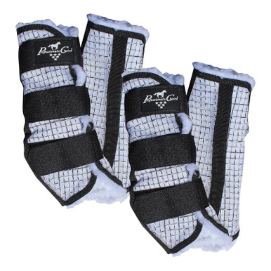 PROFESSIONAL CHOICE Fleece Fly Boots PCFBVP-GRY-BLA