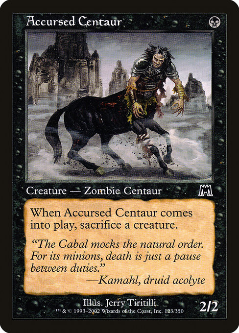 Accursed Centaur (ONS) (Foil) (#123) - MTG Pirulo
