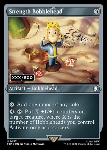 Strength Bobblehead (PIP) (Double Rainbow) (#1057) - MTG Pirulo