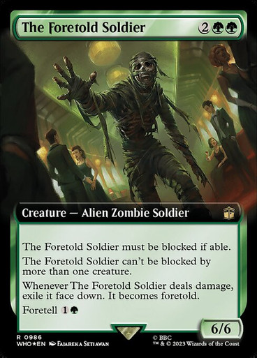 The Foretold Soldier (WHO) (SurgeFoil) (Extended Art) (#986) - MTG Pirulo