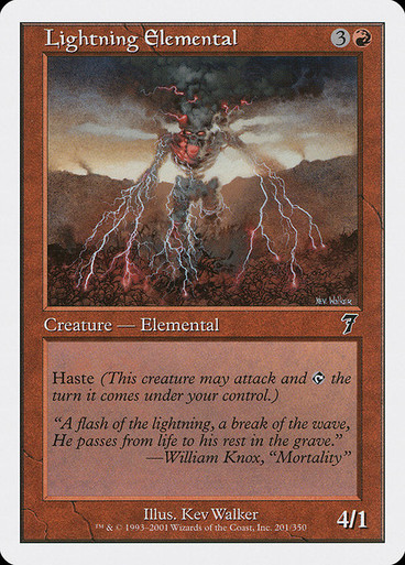 Lightning Elemental (7ED) (#201) - MTG Pirulo