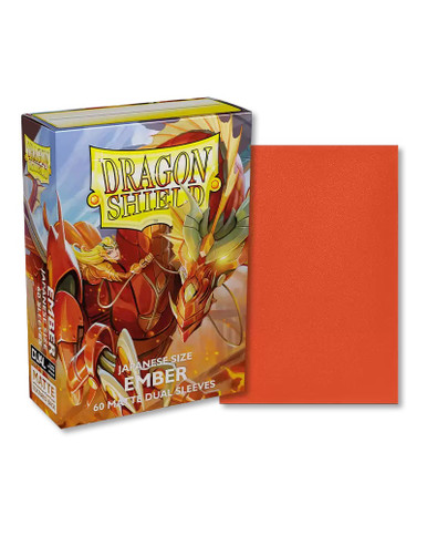 Dragon Shield - Ember - Dual Matte Sleeves - Japanese Size - MTG Pirulo