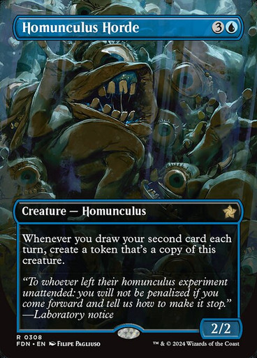 Homunculus Horde (FDN) (Borderless) (#308) - MTG Pirulo