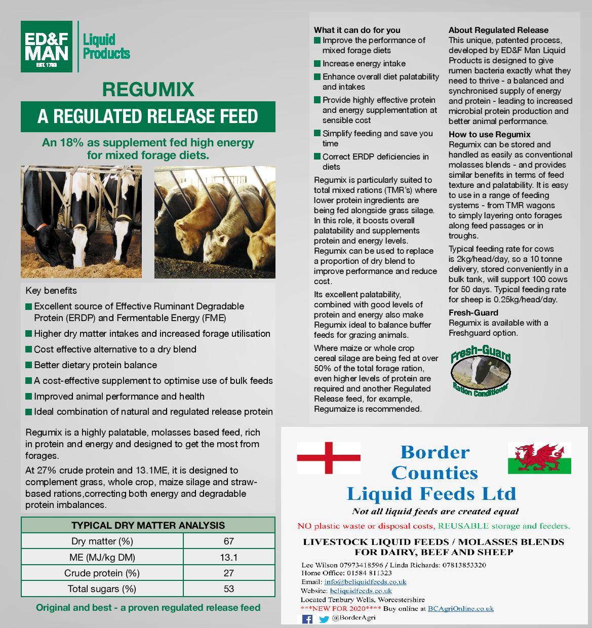 25 litres of REGUMIX liquid feed/ molasses