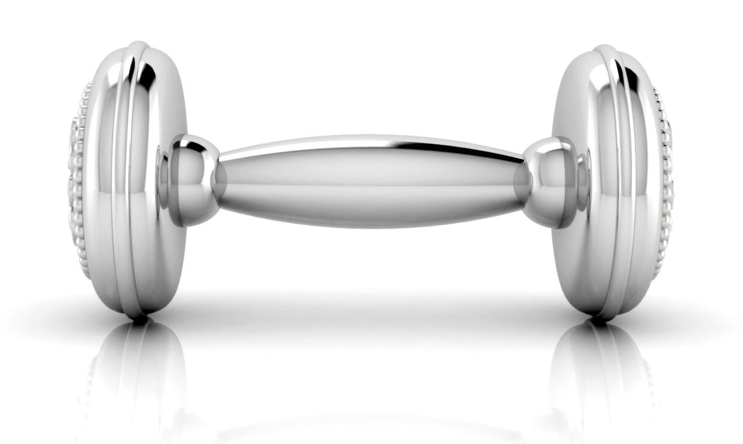 Teddy Bear Silver Plated Baby Rattle - Cunill America, Inc