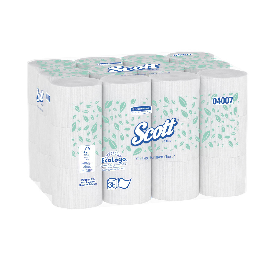 Scott Coreless Toilet Tissue | Standard Roll Bathroom Tissue | Zogics