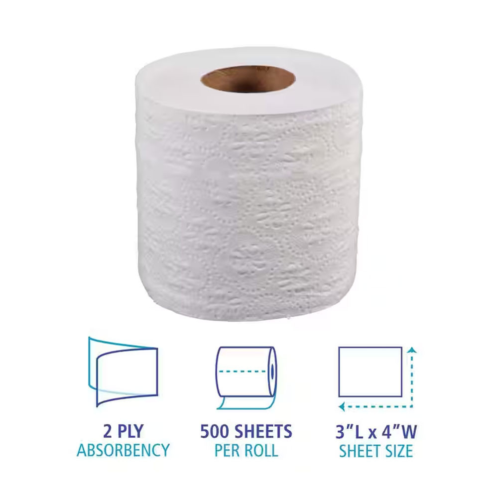 Standard Roll Toilet Paper | 2 Ply Standard Toilet Tissue