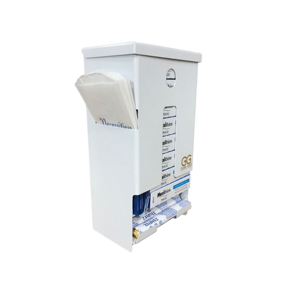 Sleek & Compact Tampon and Sanitary Napkin Dispenser