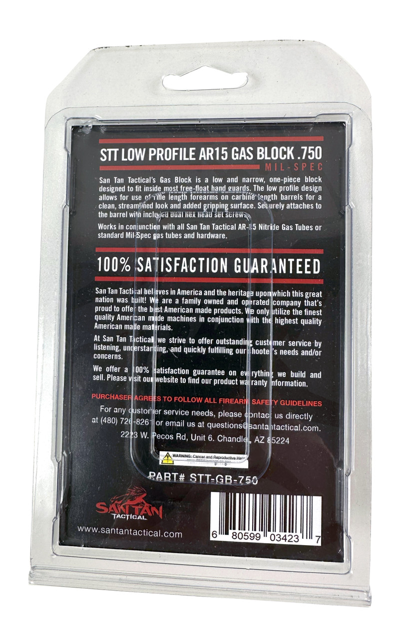 San Tan Premium.750 Low Pro Gas Block