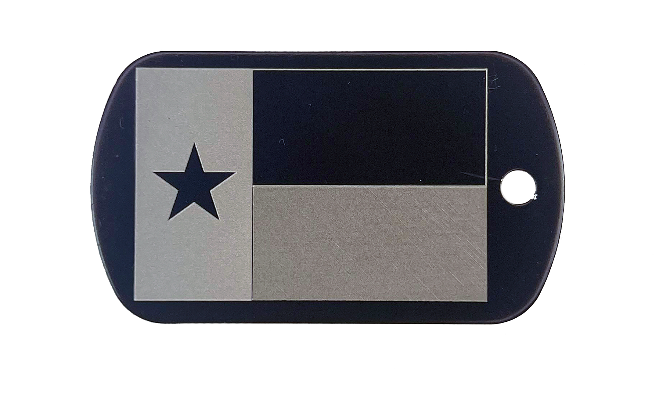 Texas Flag Dogtag Keychain