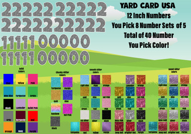 12 inch Numbers! You Pick Sets! Use for Graduation and More! - Yard ...