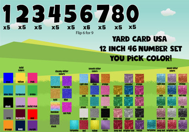 12 inch Number set!46Numbers! Use for Graduation Year and More! - Yard ...