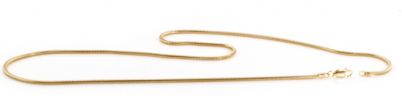 14K Yellow Gold 2.0mm Round Snake Chain 20 Inches | Sarraf.com