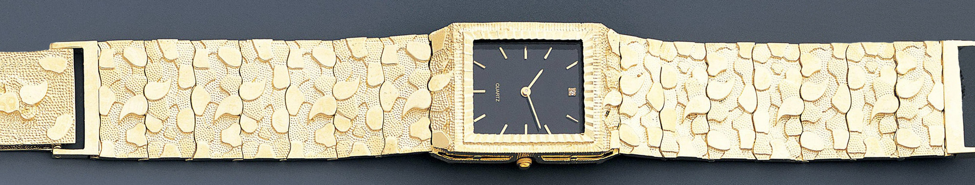 14k Gold 26mm Men's Nugget Watch | Sarraf.com