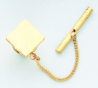 14k Gold Rectangular Tie Tack | Sarraf.com