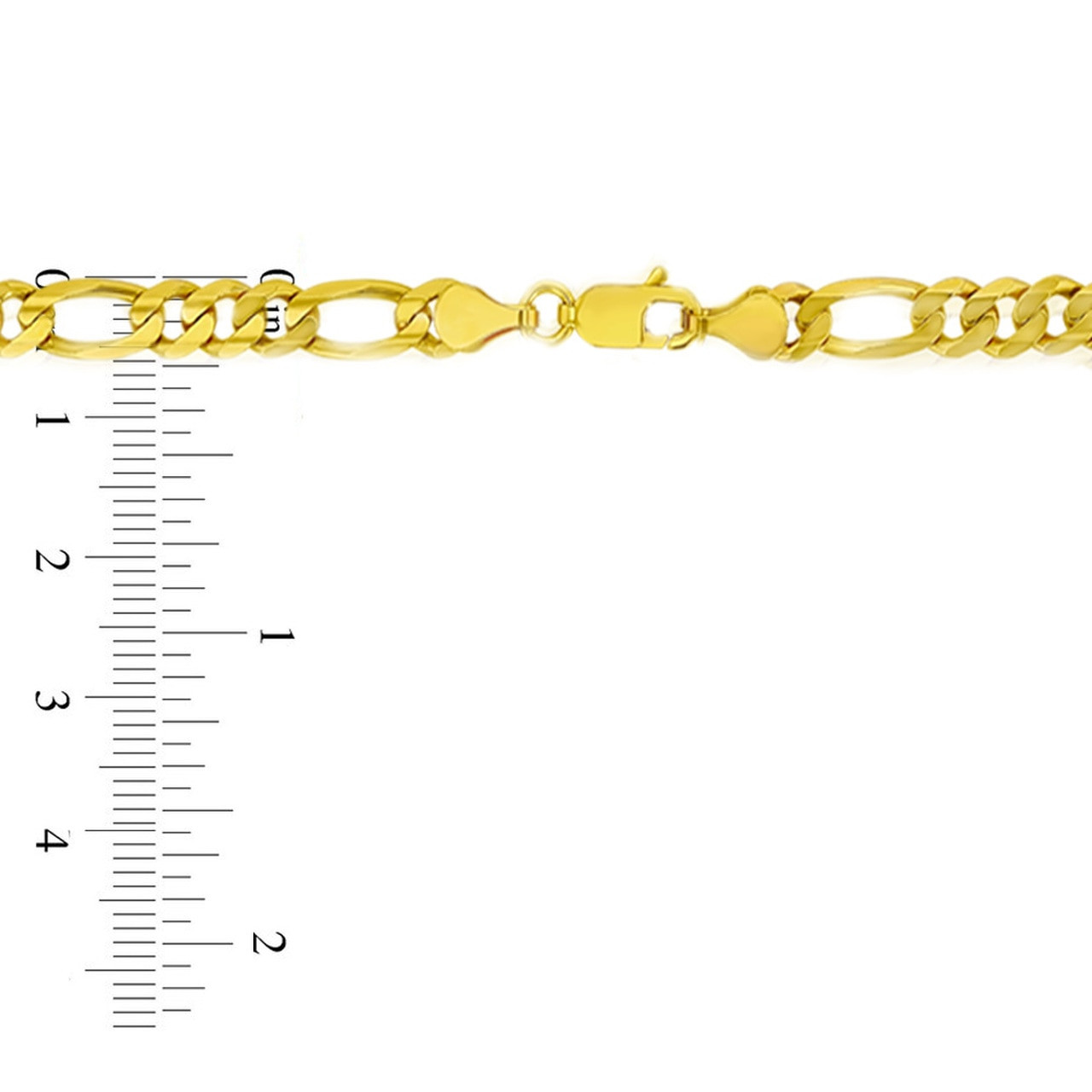 18k Gold 6.0mm Figaro Chain 24 In" | Sarraf.com