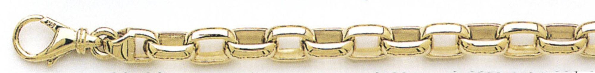 14K Yellow Gold 6.9mm Handmade Rolo Chain 30 Inches | Sarraf.com