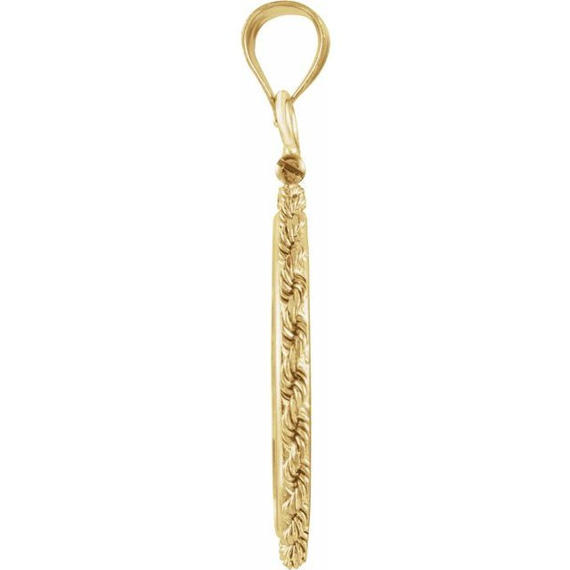 14k Gold $5.00 Dollar Liberty Coin Rope Bezel Screw Top | Sarraf.com