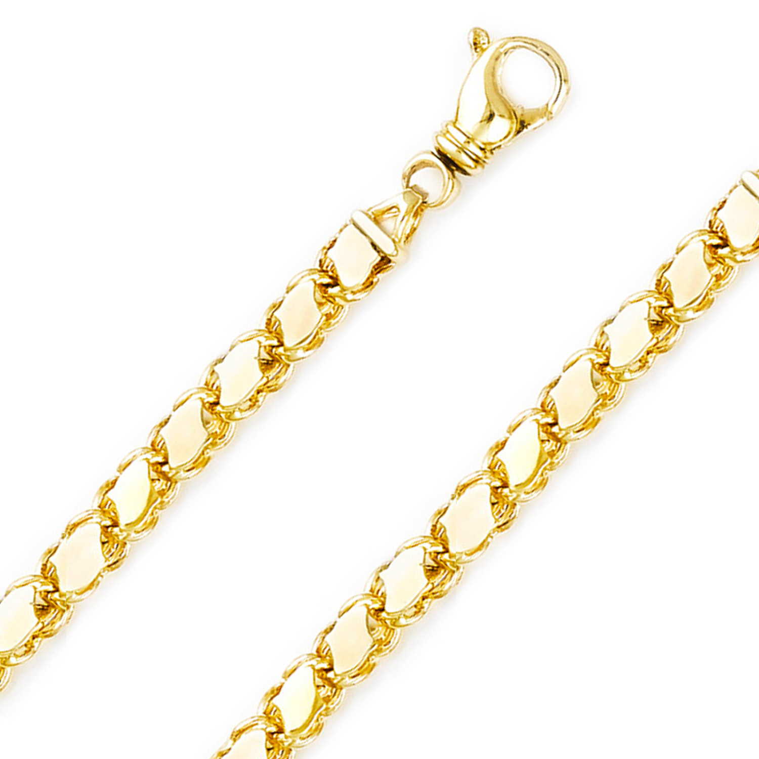 14K Yellow Gold Handmade Cordon Chain 7.9mm wide 30 Inches | Sarraf.com