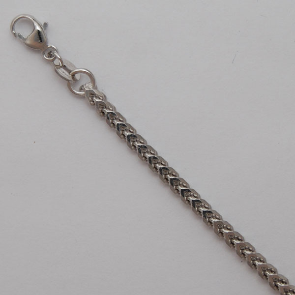 Platinum Franco Chain Necklaces 3mm Wide 24 Inches | Sarraf.com