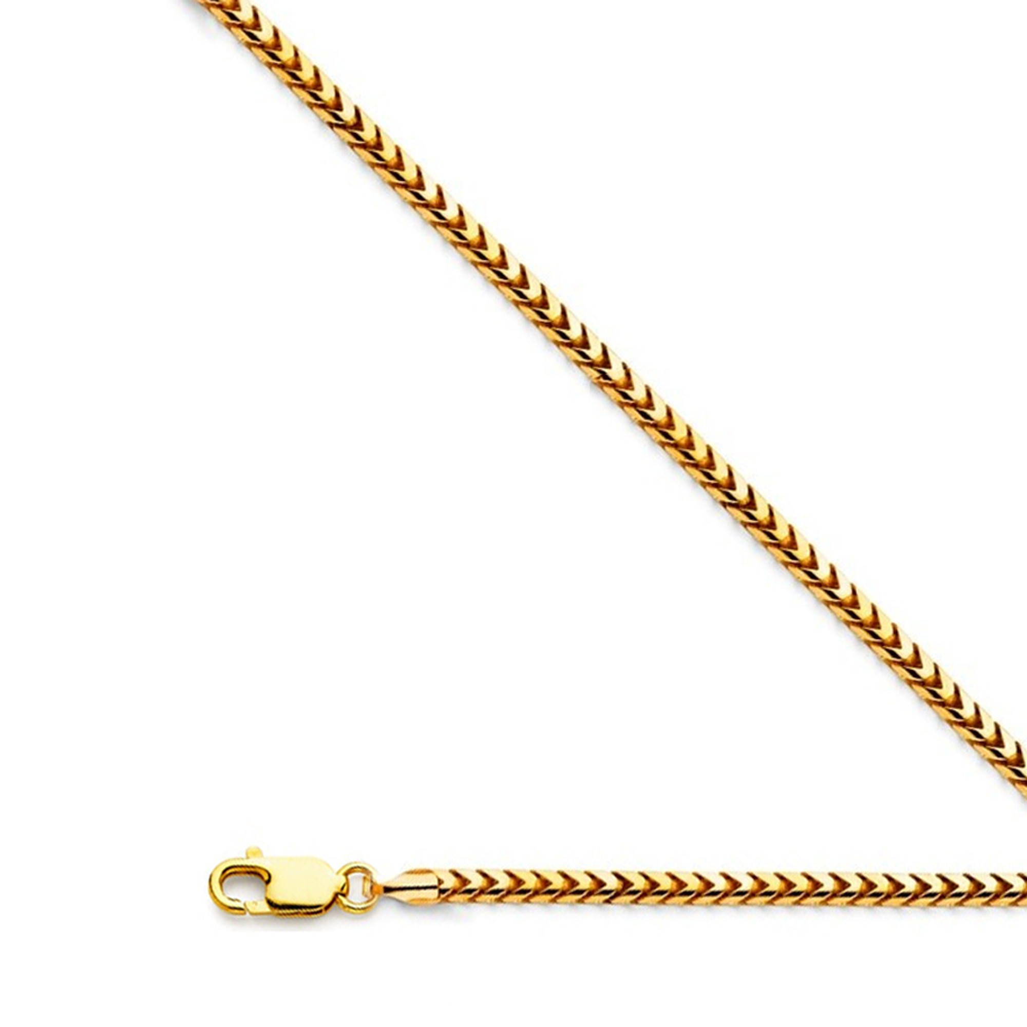 10K Yellow Gold Franco Chain 2.5mm 26 Inches | Sarraf.com