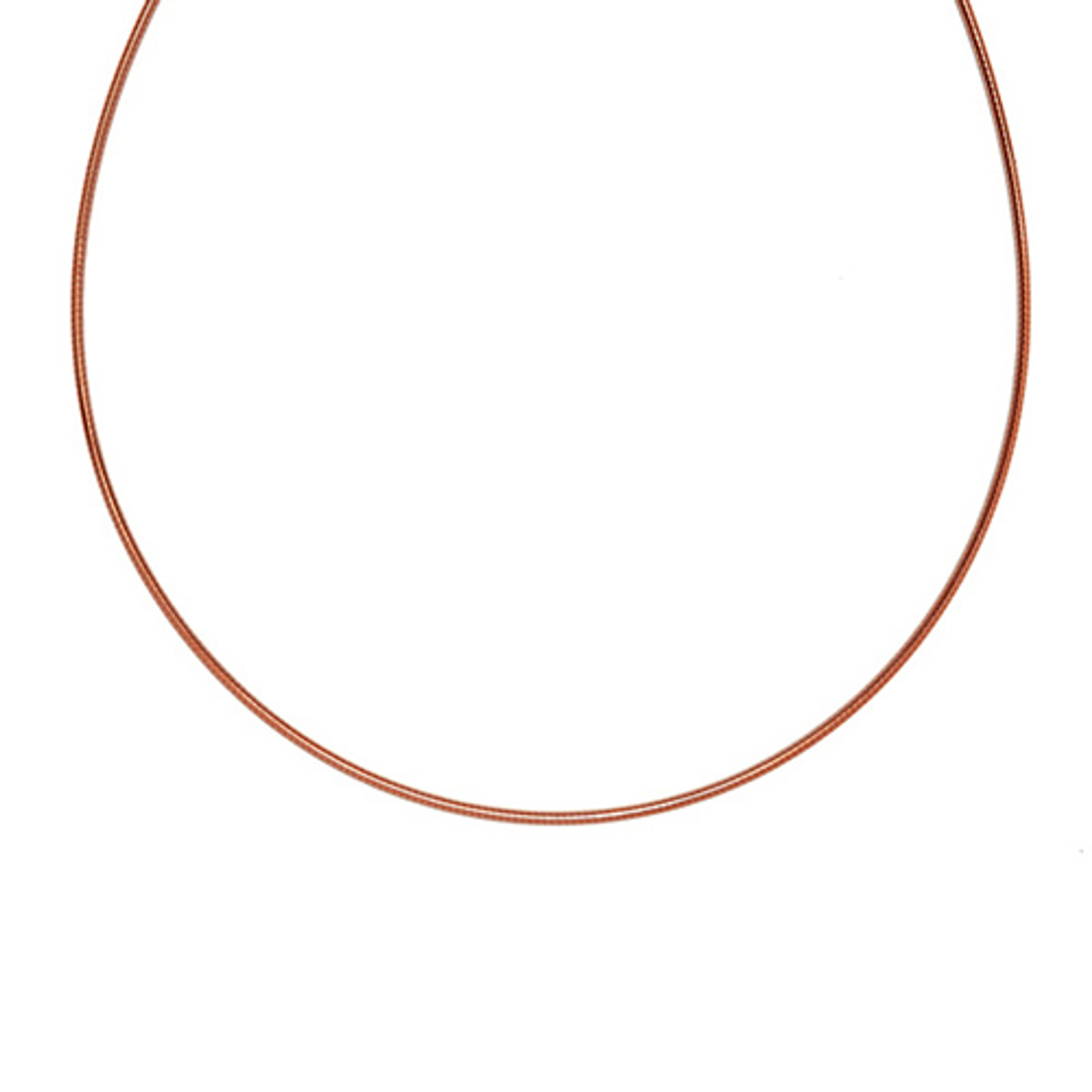 14k Rose Gold 1.5mm Round Omega Necklace 20 Inches Sarraf