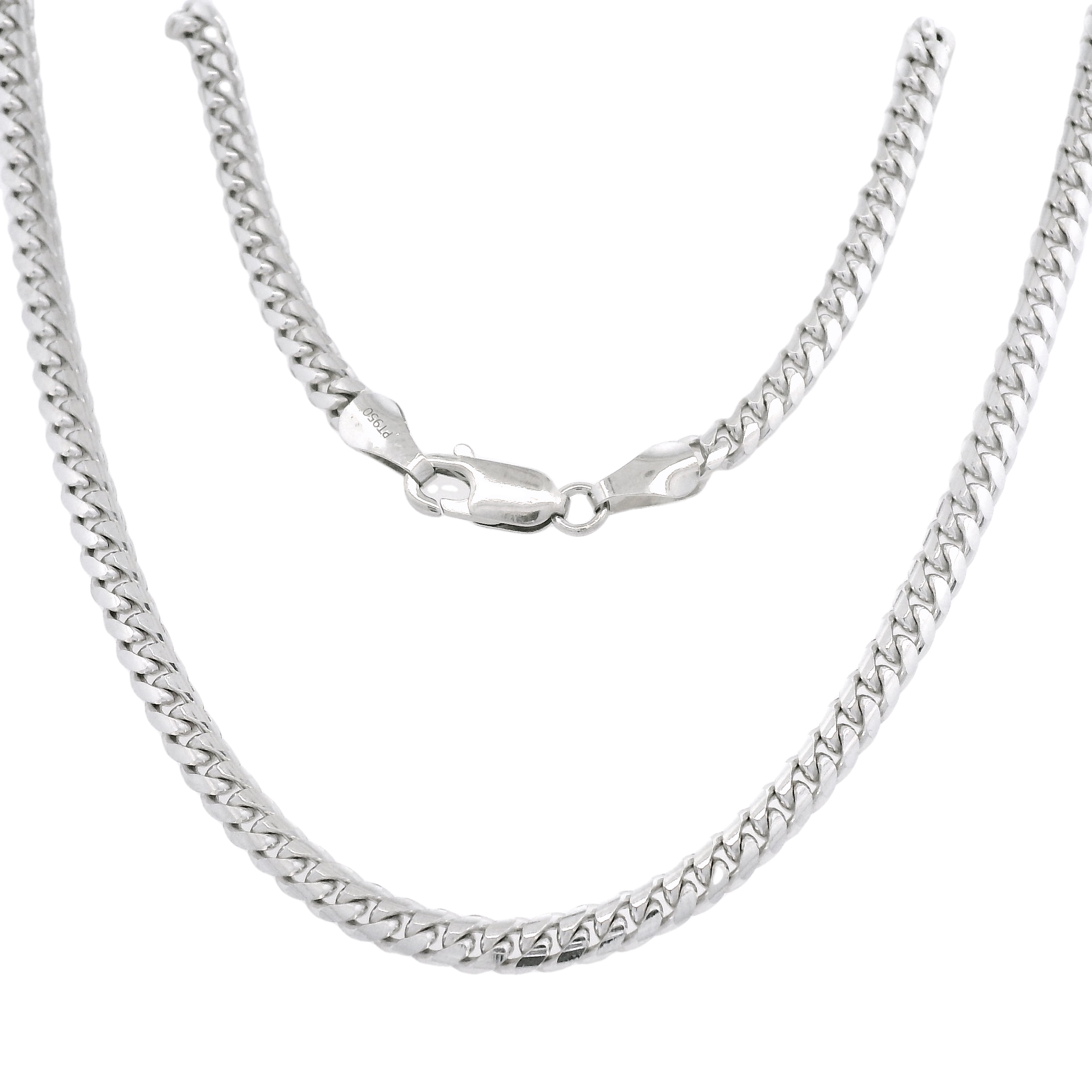 Platinum 950 Miami Cuban Chain 3.5mm 30 Inches | Sarraf.com