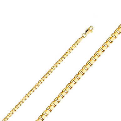 14k Gold 2mm Box Chain 22 Inches | Sarraf.com