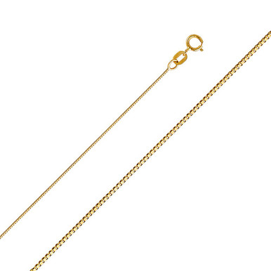 14k Gold .6 Mm Box Chain 14 Inches| Sarraf.com