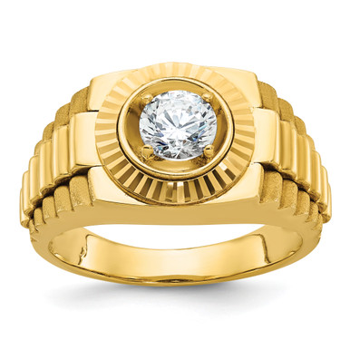 18k Gold Rolex Design Solitaire Diamond Ring 2.00 CTW VVS1 G Color ...