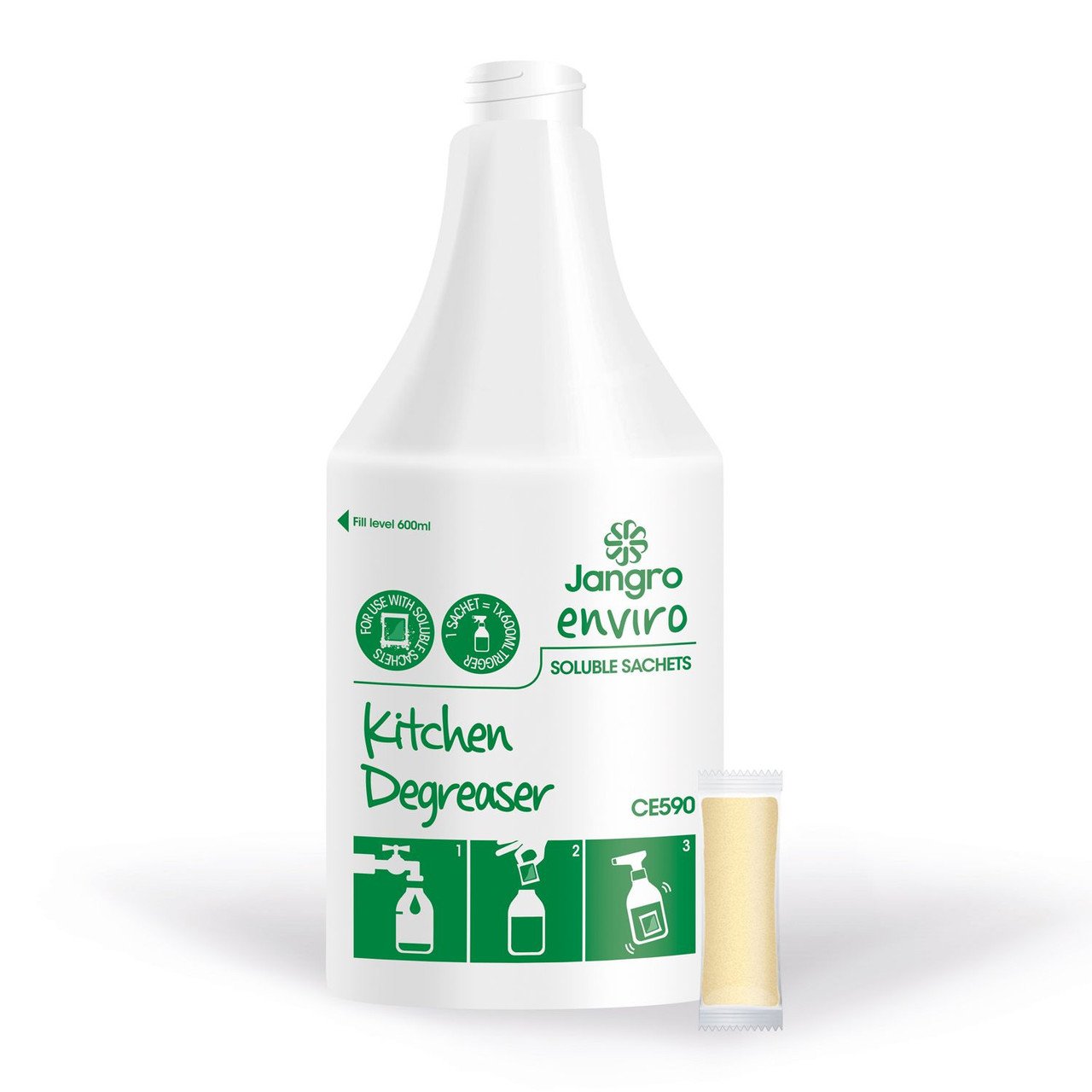 Jangro Enviro Kitchen Degreaser Sachet Trigger Bottle